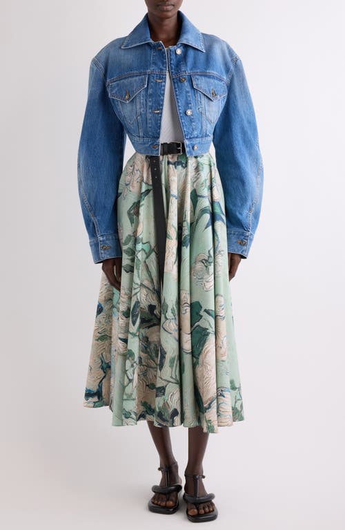 GIVENCHY Cropped Open Back Denim Jacket